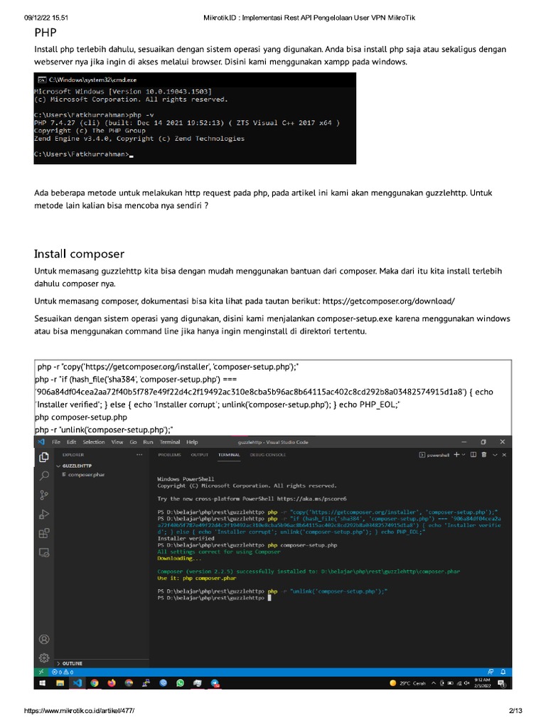 Rest Api Mikrotik | PDF