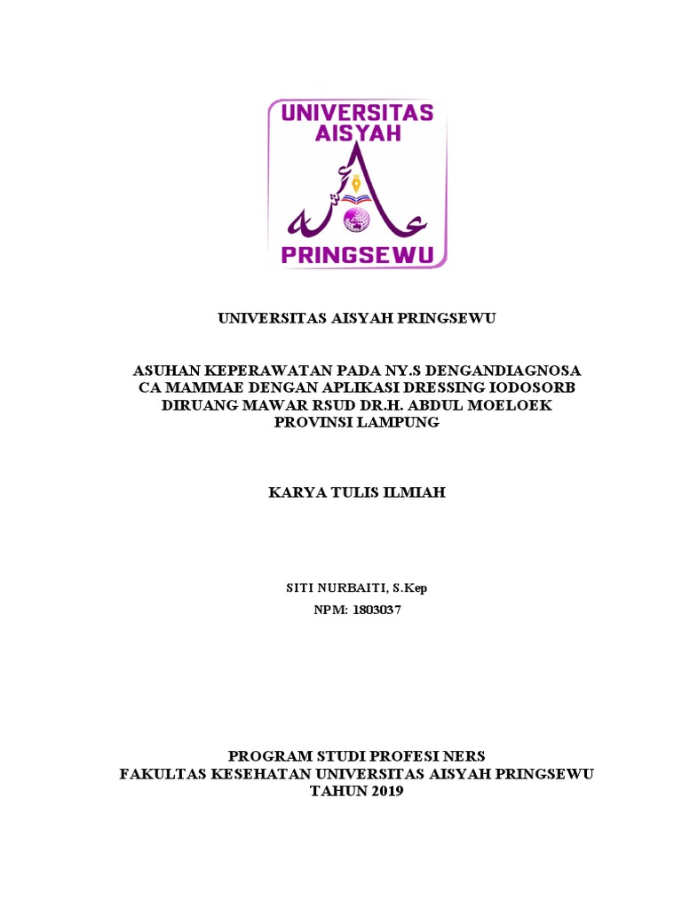 COVER Kti UNIVERSITAS AISYAH PRINGSEWU | PDF