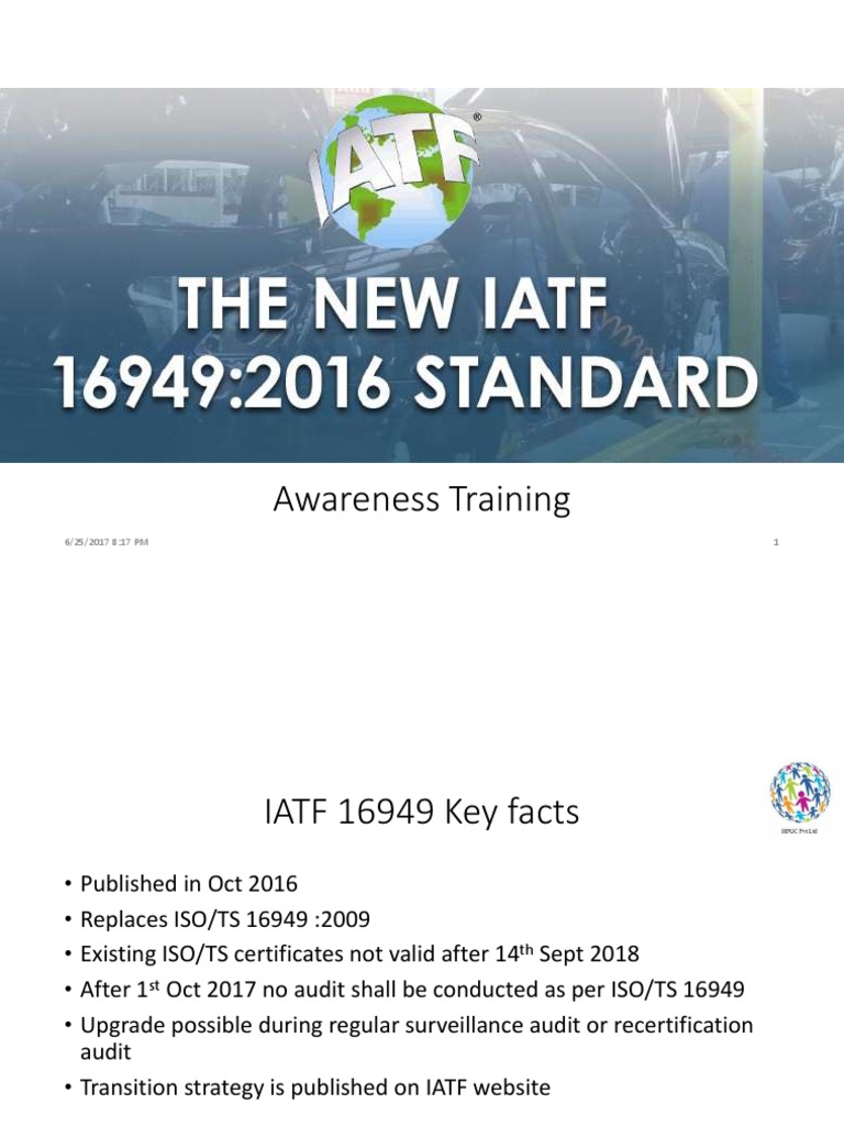 Iatf Awareness Pdf Quality Management System Calibration