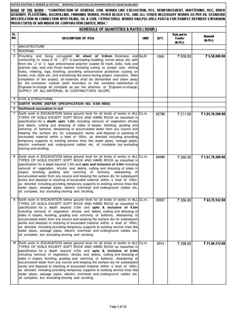 Soqr Civil - SC - Ho Panipat 71134 | PDF | Concrete | Construction ...