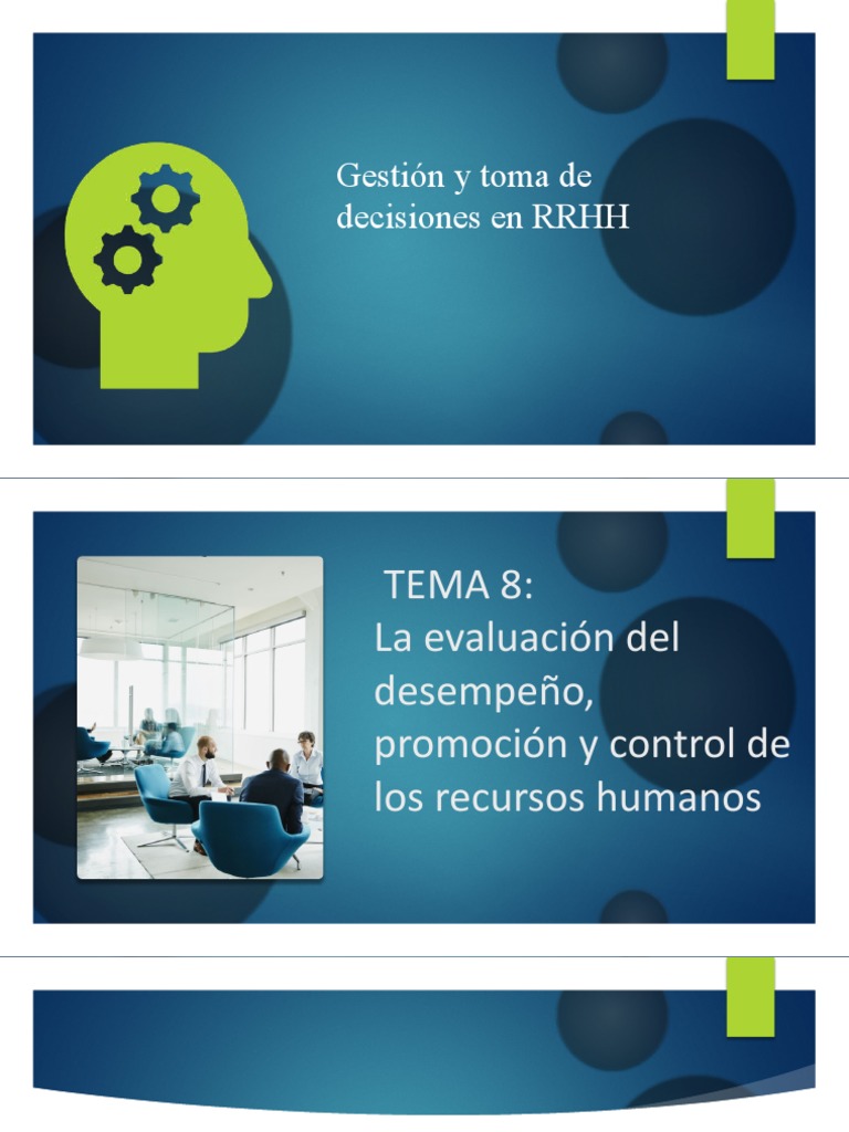 T8. Evaluación Del Desempeño, Promoción y Control de Los Recursos Humanos | PDF | Gestión de ...
