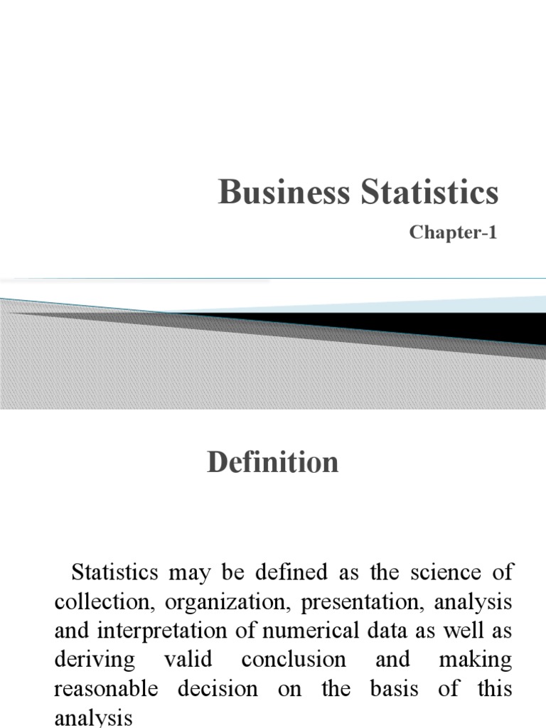 Chapter-1 Business Statistics | PDF | Statistics | Statistical Inference