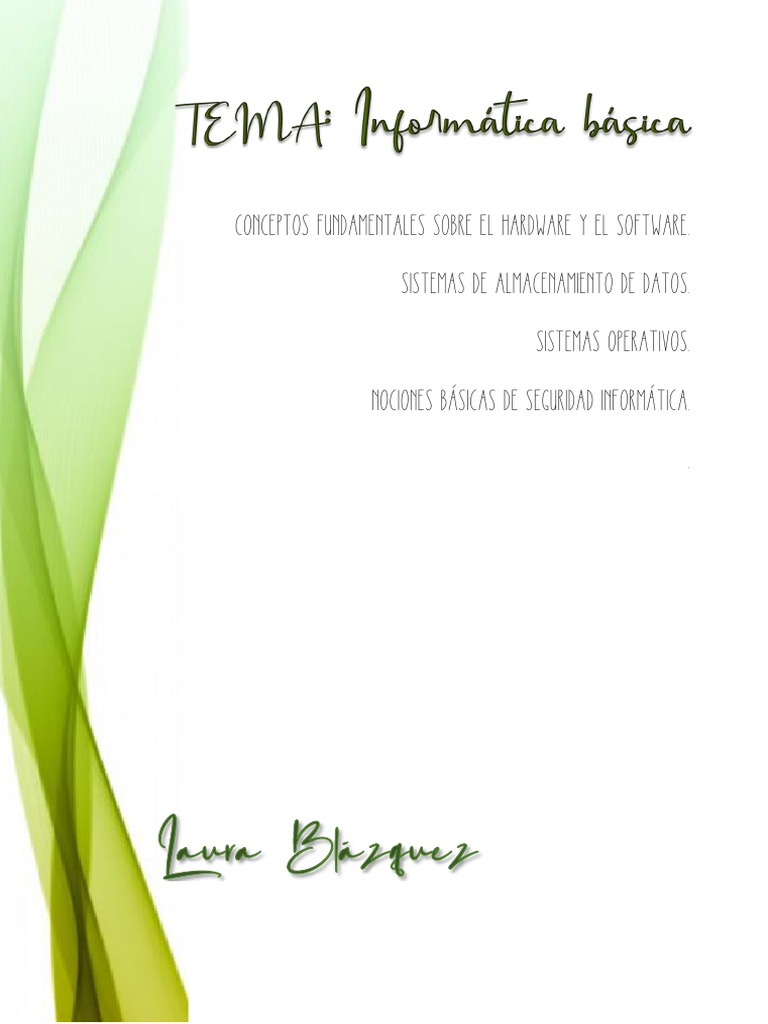 Informatica-Basica | PDF | Almacenamiento de datos de la computadora ...
