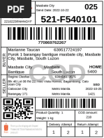 Sample JNT Waybill | PDF