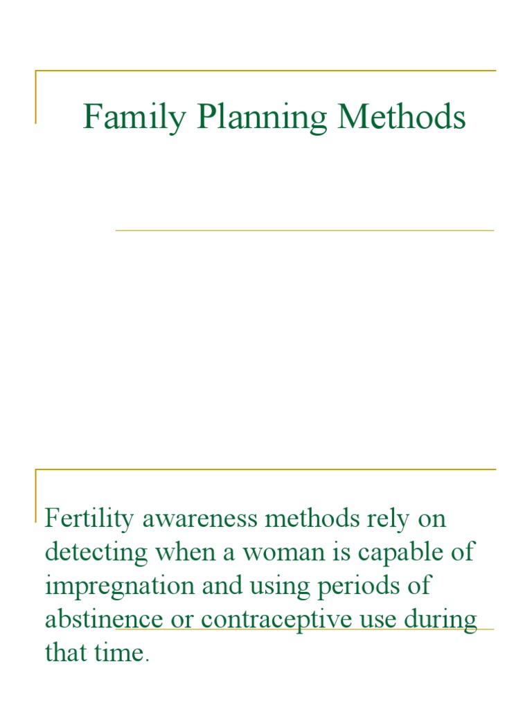 Family Planning Methods - Latest | PDF | Birth Control | Combined Oral ...
