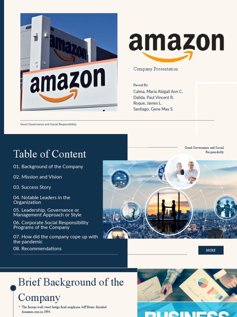 Amazon Company Presentation | PDF | Empowerment | Leadership