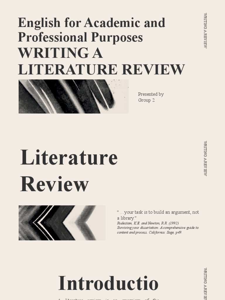 Writing A Literature Review | PDF | Critical Thinking | Literature Review