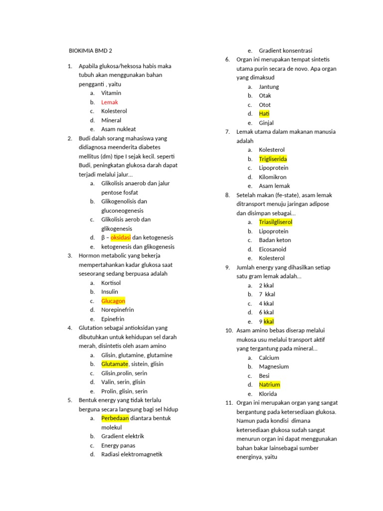 BMD 2 Praktikum Biokimia | PDF