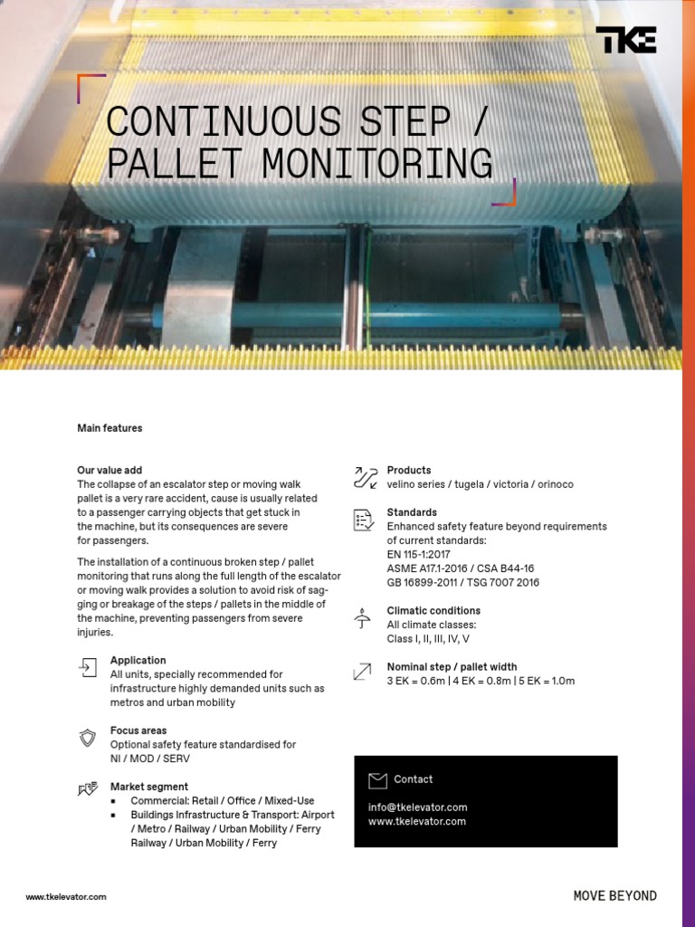 step-pallet-monitoring-escalator-factsheet-global-en | PDF | Escalator ...