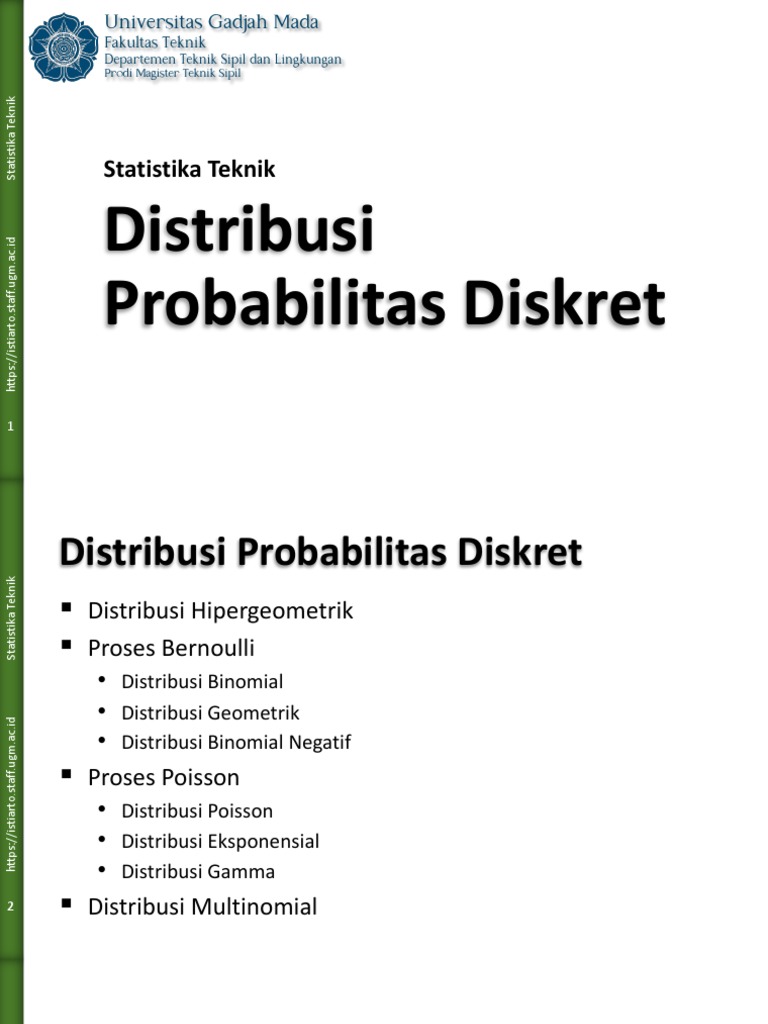 ST04 Distribusi Probabilitas Diskret | PDF