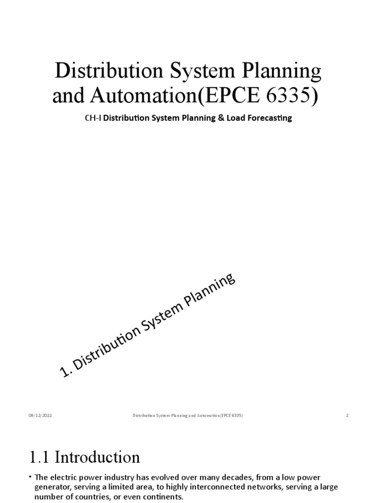 Distribution System Planning Overview | PDF | Databases | Electrical ...