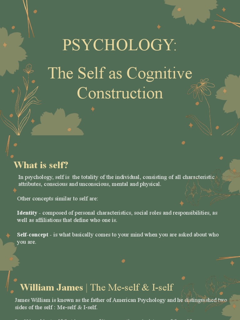 Psychology - The Self As Cognitive Construction | PDF | Self ...