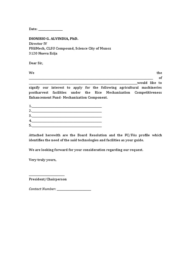 Pro Forma Letter of Intent | PDF