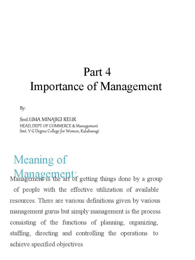 Basic Concept of Management | PDF | Resource | Society
