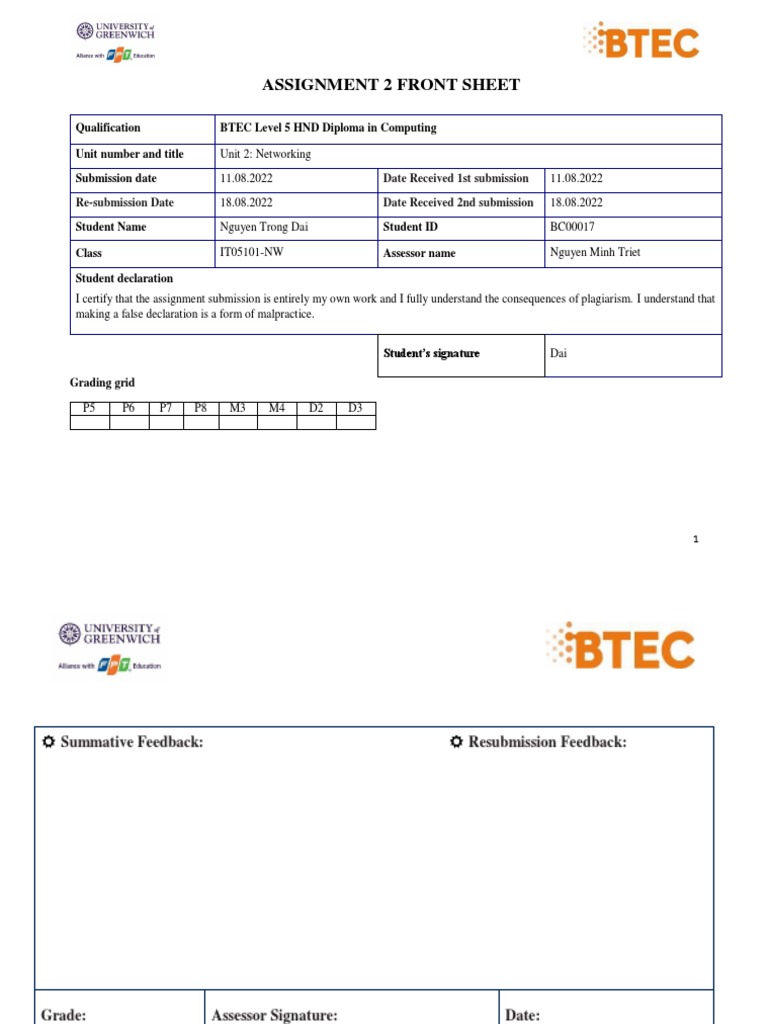 ASM2 | Download Free PDF | Computer Network | Network Topology
