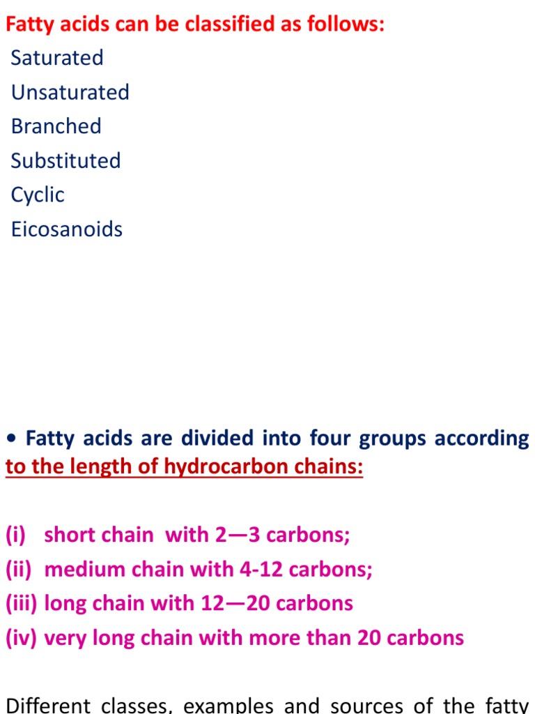 Fatty Acids: Types and Health Impact | PDF | Fat | Fatty Acid
