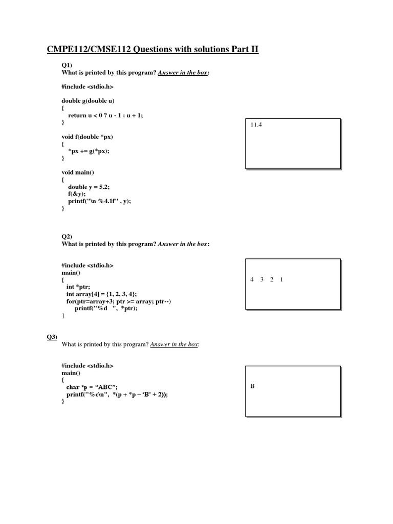 EMU CMPE112CMSE112 Qs Part II | PDF | String (Computer Science) | Theoretical Computer Science