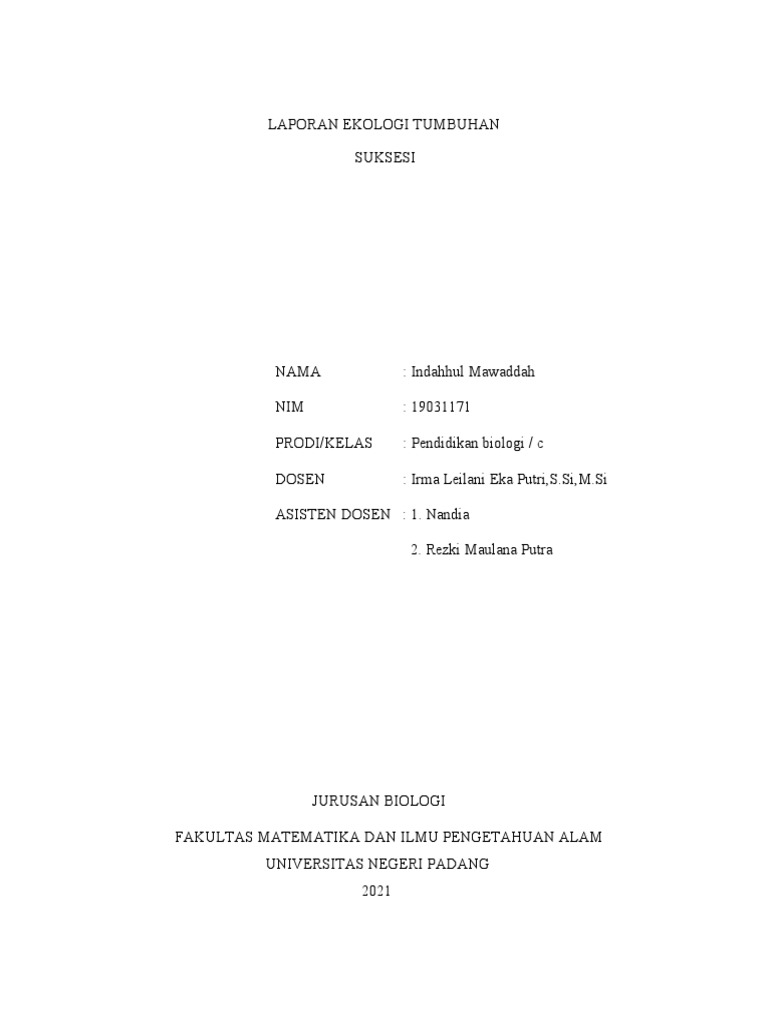 Proses Suksesi Primer dan Sekunder | PDF