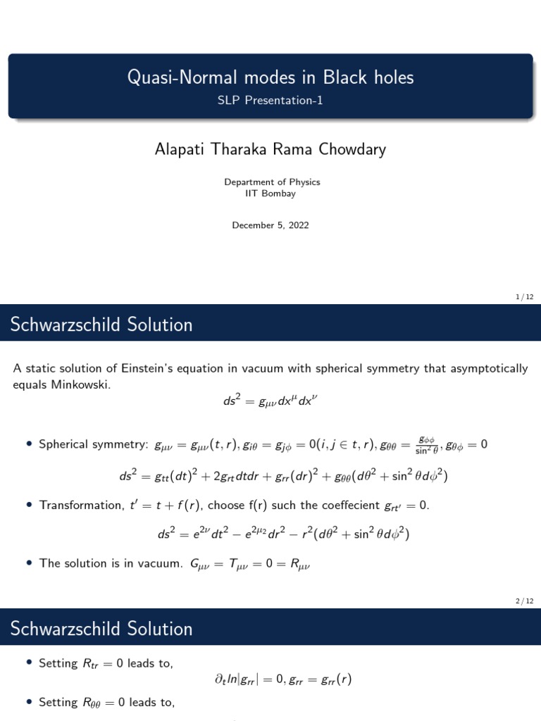 SLP Presentation 1 | PDF | Perturbation Theory (Quantum Mechanics) | Equations