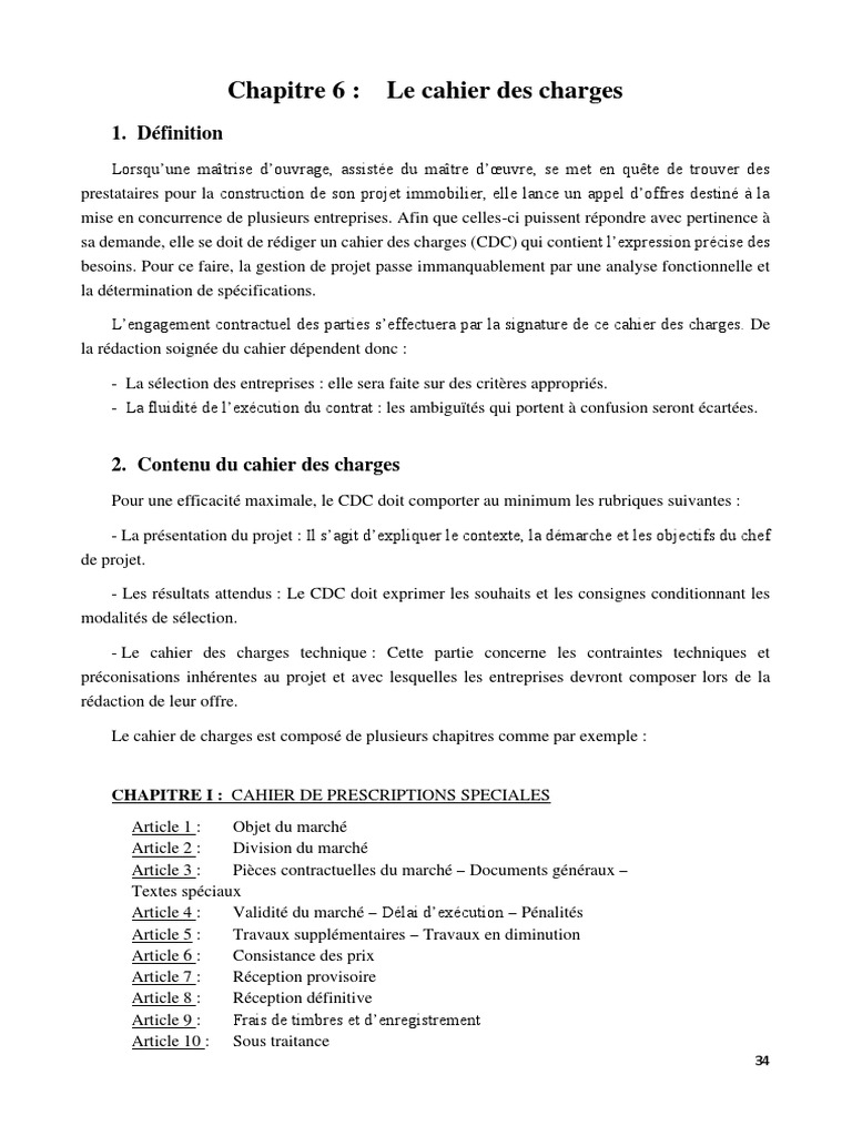 Chap4-Cahier de Charges | PDF | Ordinateurs