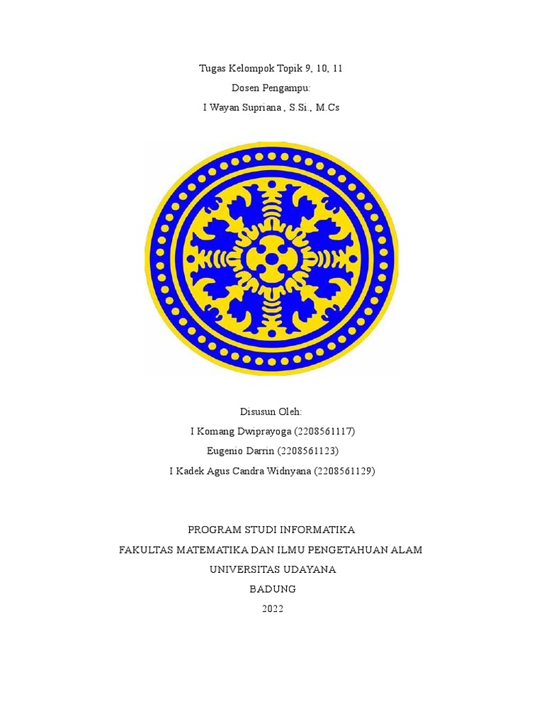 Kelompok7-Topik 9, 10, 11 | PDF