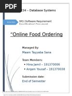 SRS For Online Food Delivery PDF | PDF | Use Case | User Interface
