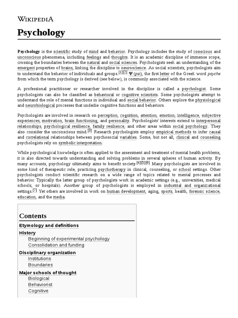 01 Psychology | PDF | Psychology | Humanistic Psychology