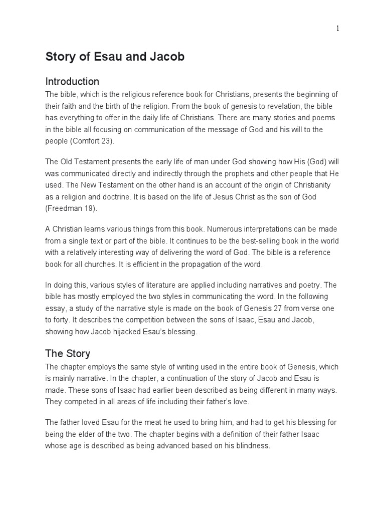 Ely 1 | PDF | Jacob | Rebecca