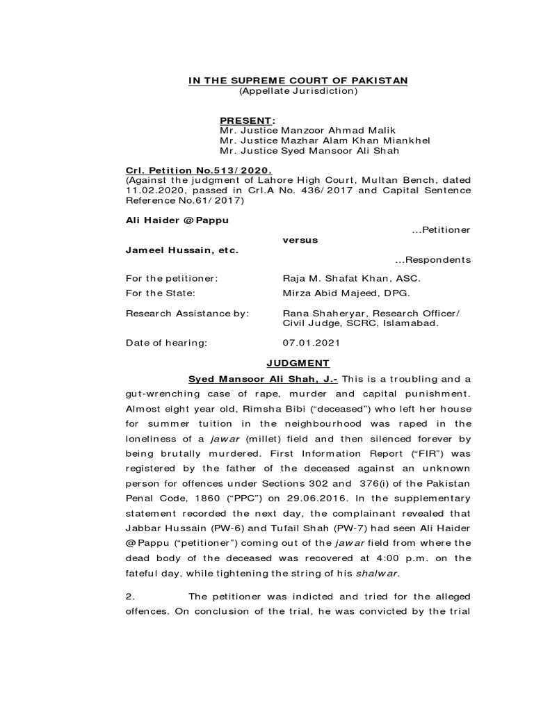 Crl.p. 513 2020 | PDF | Forensic Science | Dna Profiling