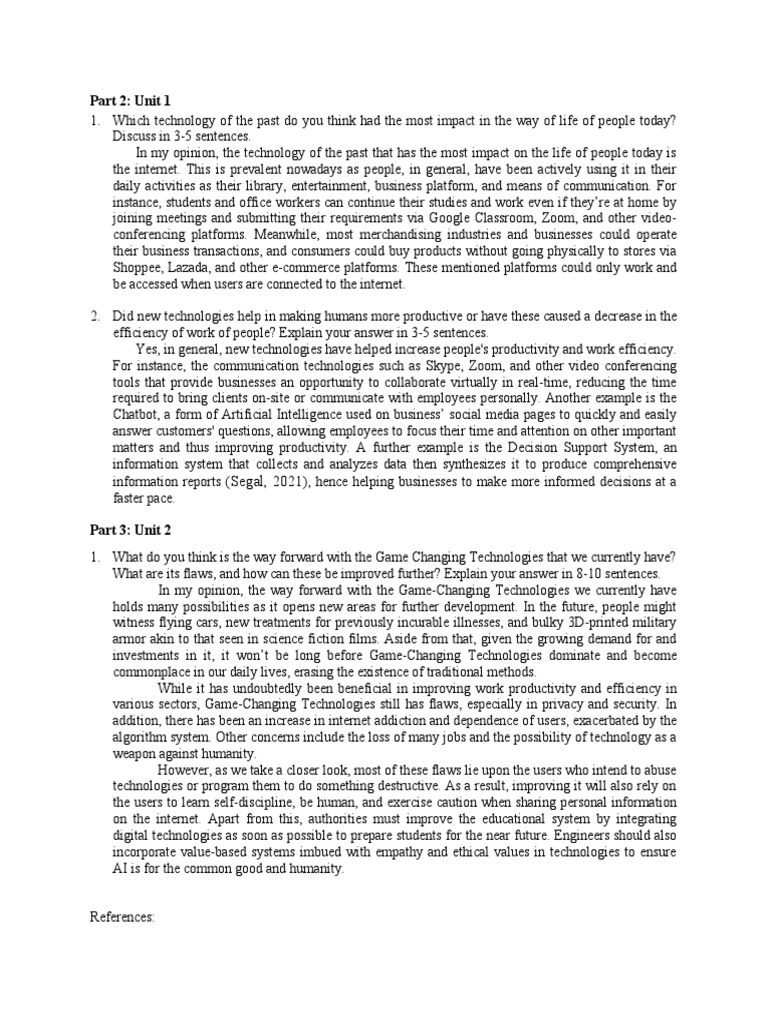 Activity 1 Part 2 Pdf Videotelephony Internet 3152