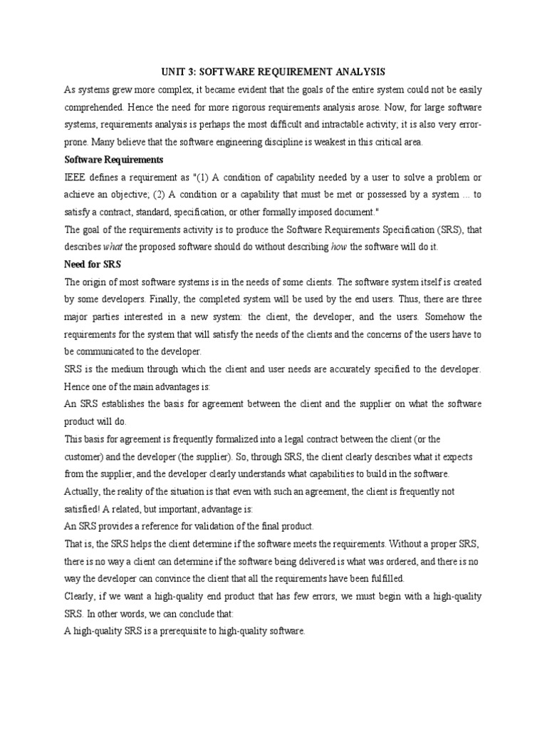 Software Engineering Notes UNIT 3 Notes Part 1 | Download Free PDF ... Software Engineering Notes UNIT 3 Notes Part 1 | Download Free PDF ...