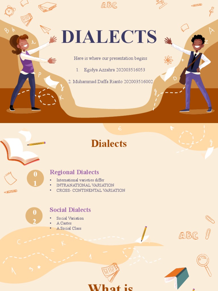 Sociolinguistics Dialects - Group 4th | PDF | Dialect | Accent ...