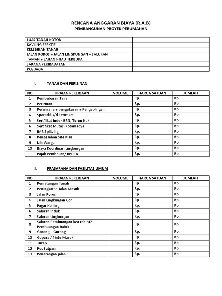 Contoh RAB | PDF