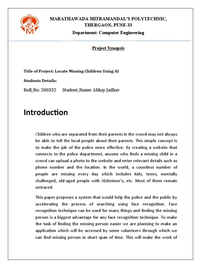 Synopsis 200332 | PDF | Deep Learning | Computing