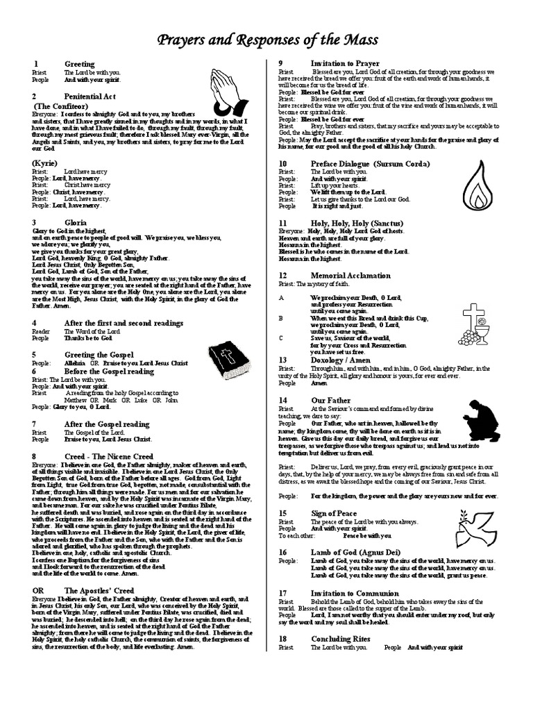 MASS ENGLISH AND SPANISH - Bilingual. | PDF | Lord's Prayer | Glory ...