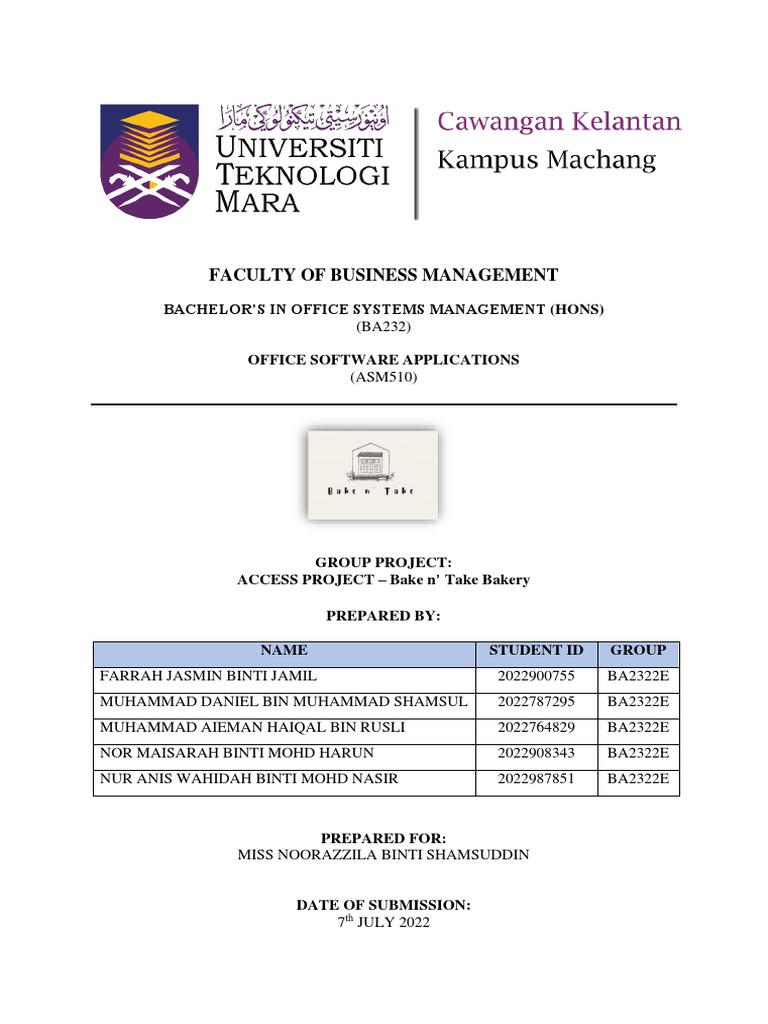 Bake N' Take Bakery | PDF | Baking | Bakery