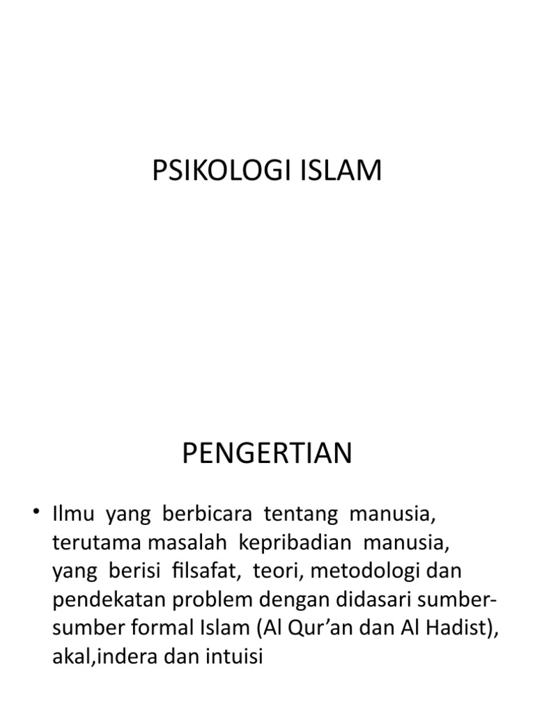 Psikologi Islam | PDF
