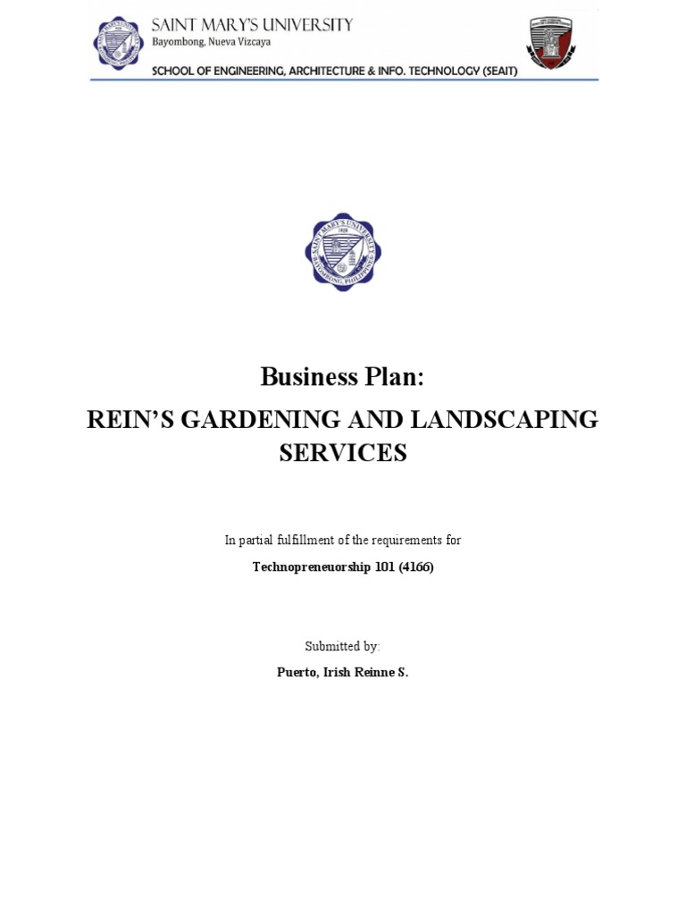 Business Plan (1) | PDF | Gardens | Horticulture