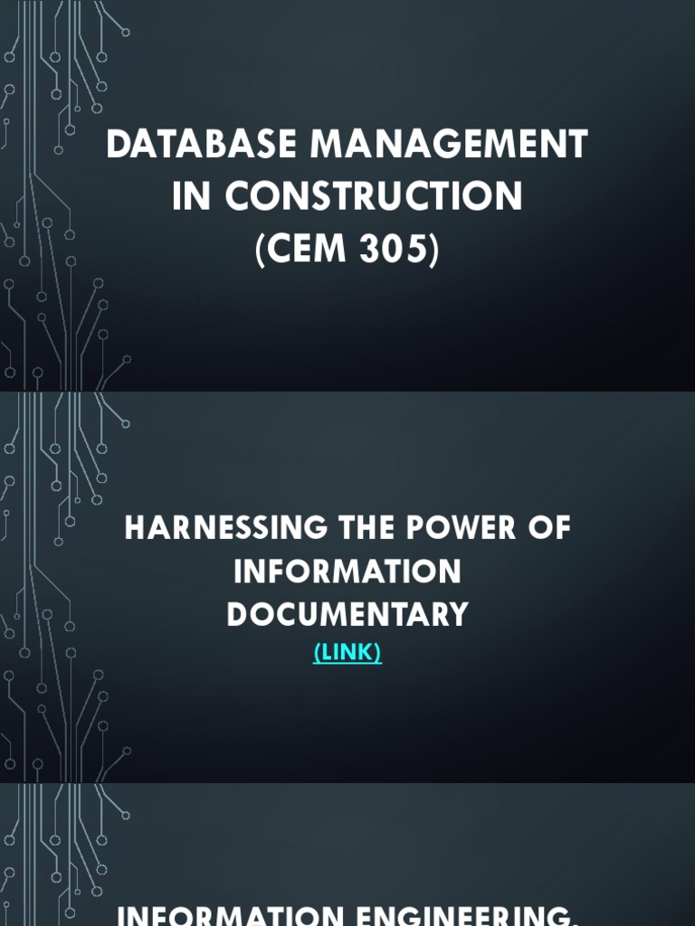 Module 2 (Database Management in Construction) | PDF | Information ...