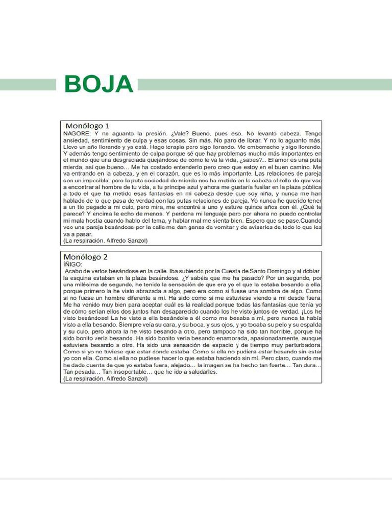 Monólogos Teatro | PDF