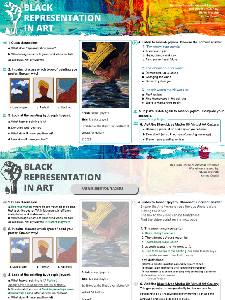 Black Representation in Art Education | PDF | Paintings | Cognitive Science