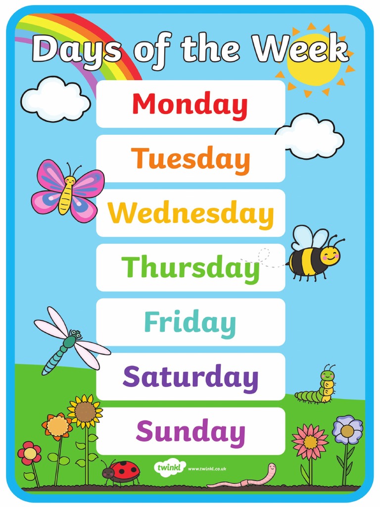 Days of The Week Display Poster | PDF