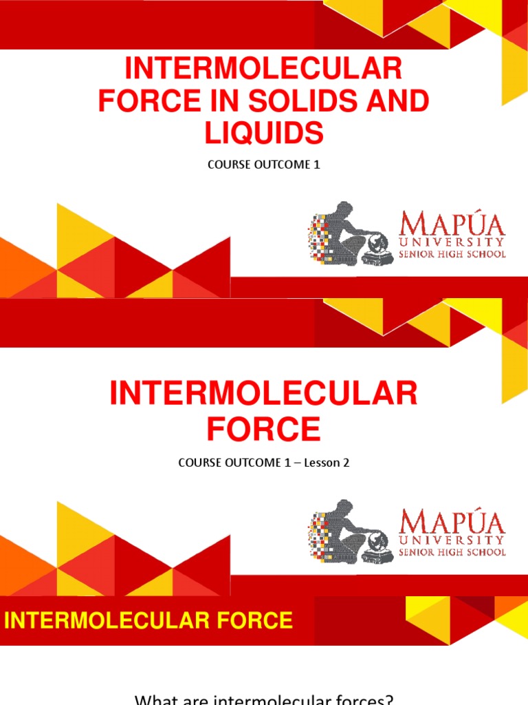 Intermolecular Forces Guide | PDF | Intermolecular Force | Chemical ...