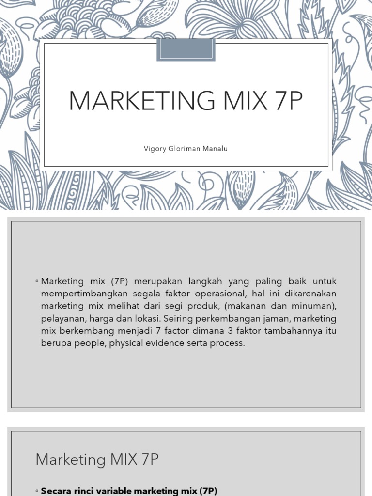Marketing MIX 7P | PDF