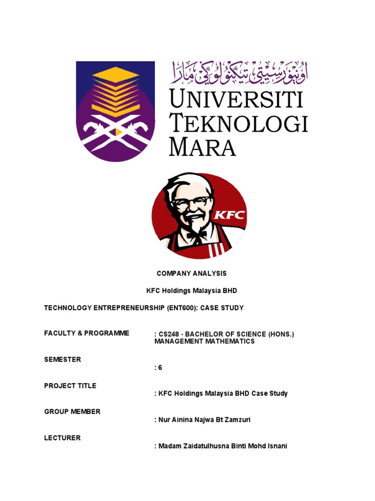 Case Study KFC | PDF | Fast Food Restaurants | Foods