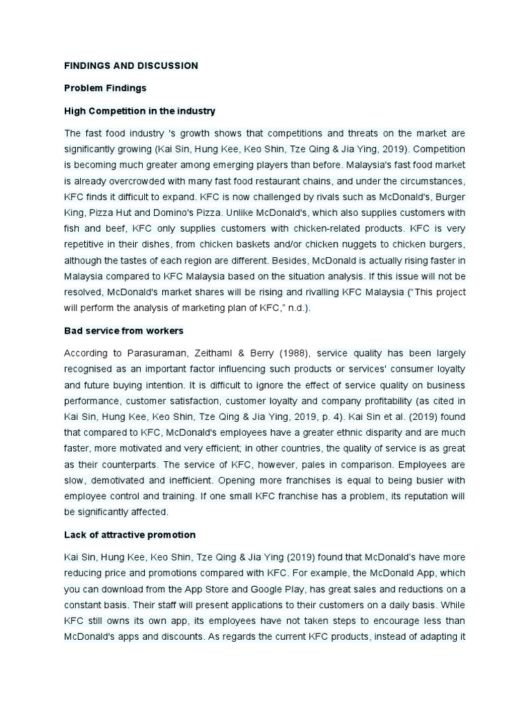 KFC's Competitive Challenges in Malaysia | PDF | Fast Food Restaurants ...