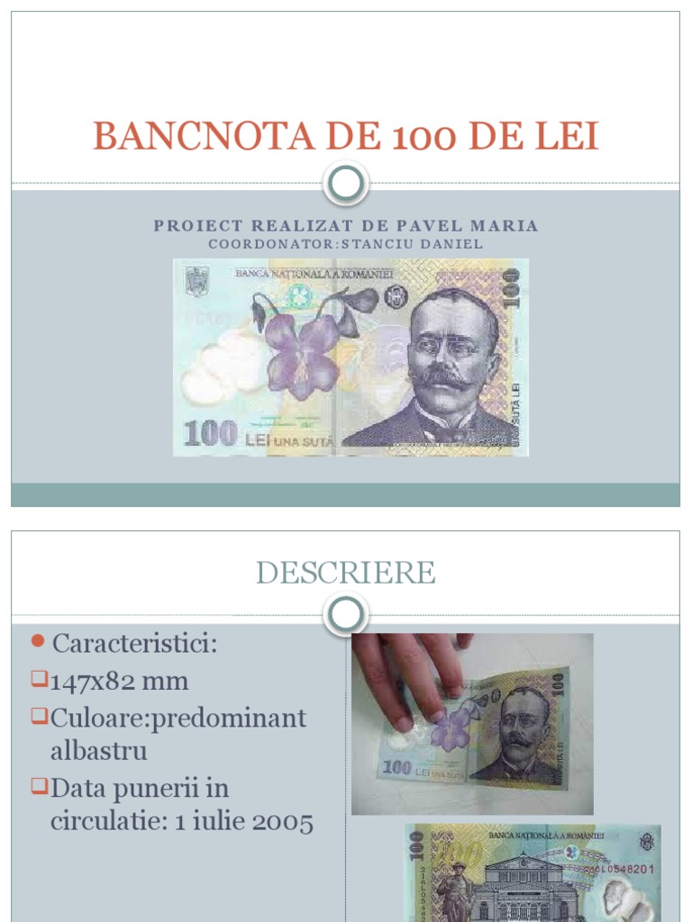Bancnota de 100 de Lei | PDF