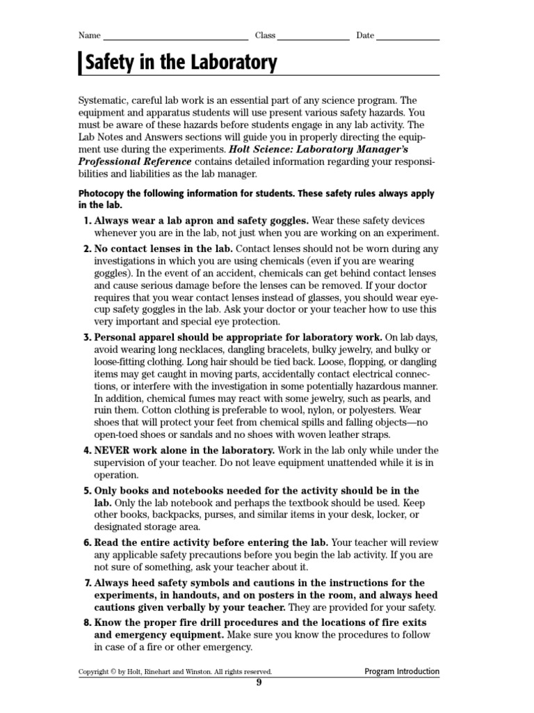 Safety Lab | PDF | Laboratories