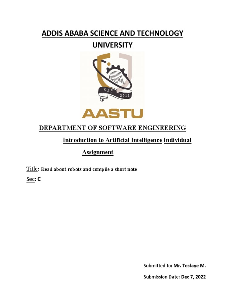 Intro To AI Assignment | PDF | Robotics | Robot