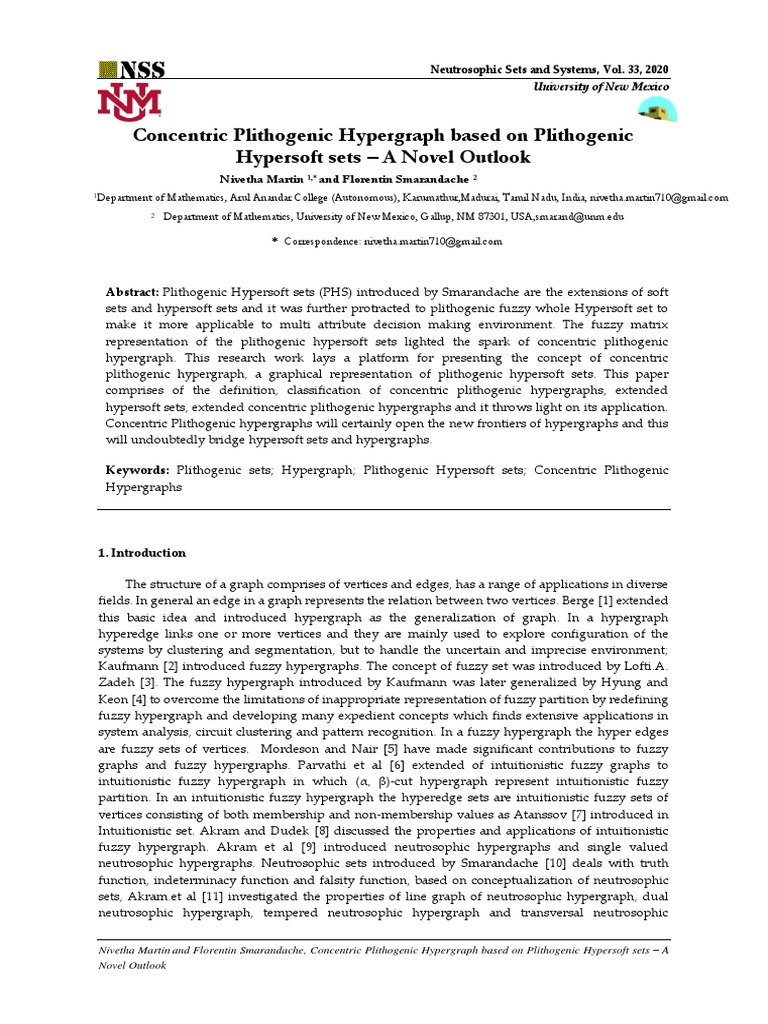 Concentric Plithogenic Hypergraph Based On Plithogenic Hypersoft Sets - A Novel Outlook | PDF ...